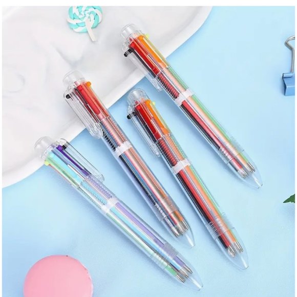 Office | Lot Of 2 6color Pens W Clear Barrell 21 | Poshmark